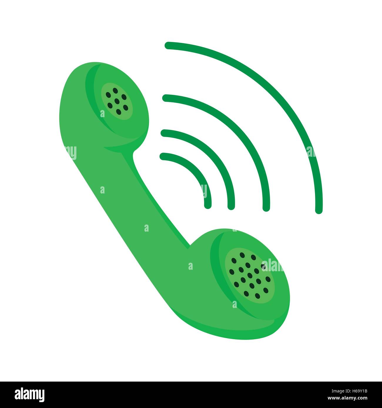 Green telephone receiver cartoon icon Stock Vector Image & Art - Alamy
