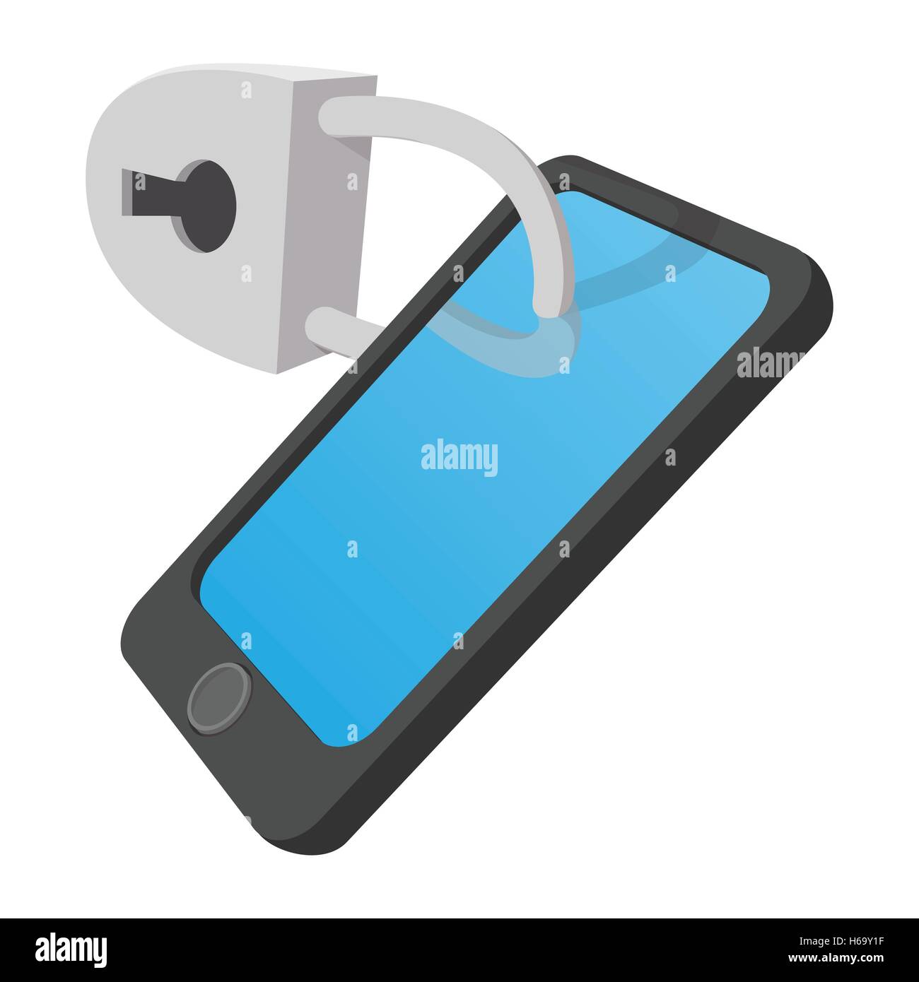 Smartphone with lock cartoon icon Stock Vector Image & Art - Alamy
