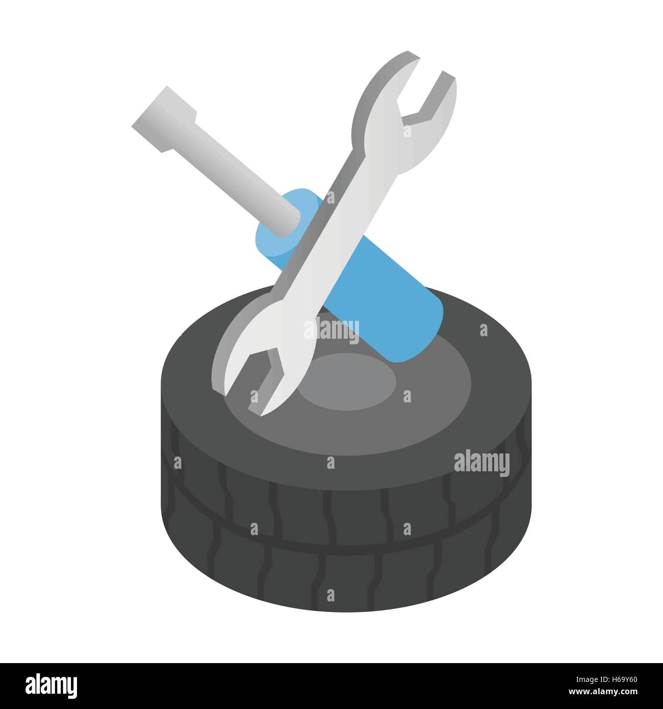 Repair wheels isometric 3d icon Stock Vector Image & Art - Alamy