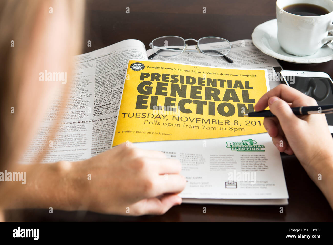 2016 USA Presidential general election sample ballot and voter ...