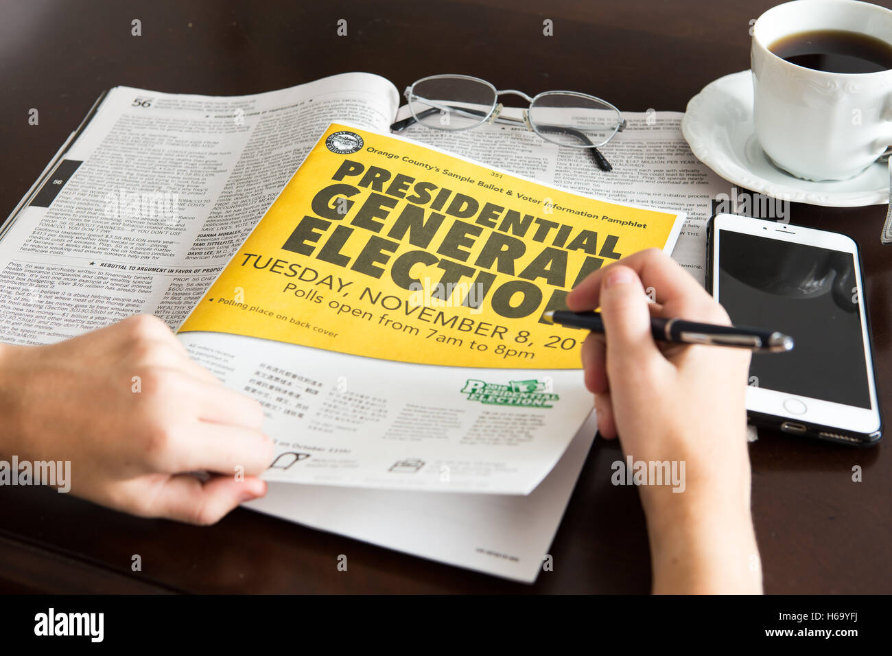 2016 USA Presidential general election sample ballot and voter ...