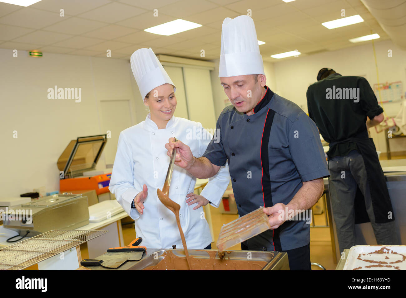 angry caucasian chef in uniform Stock Photo - Alamy