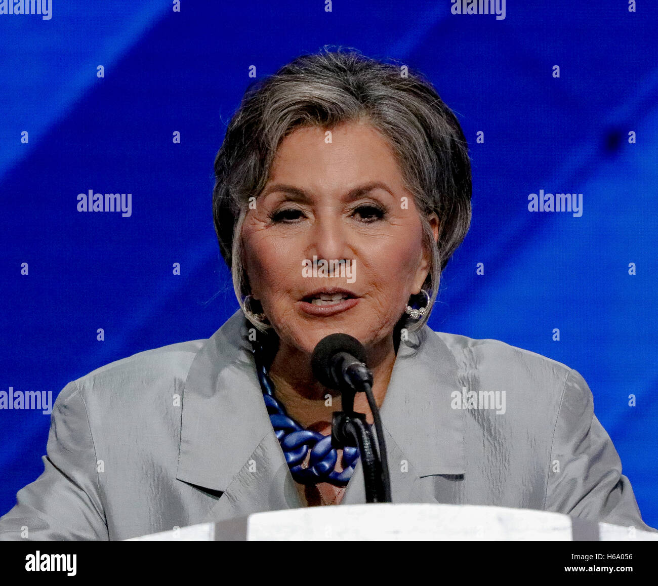 Senator Barbara Boxer (D-CA) addresses the Democratic National ...