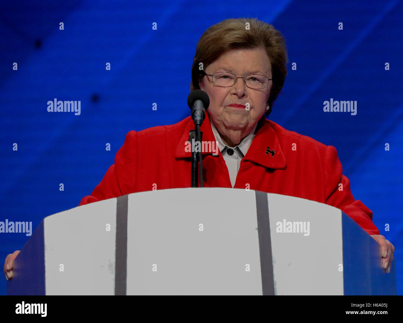 Senator Barbara Mikulski (D-MD) addresses the Democratic National ...