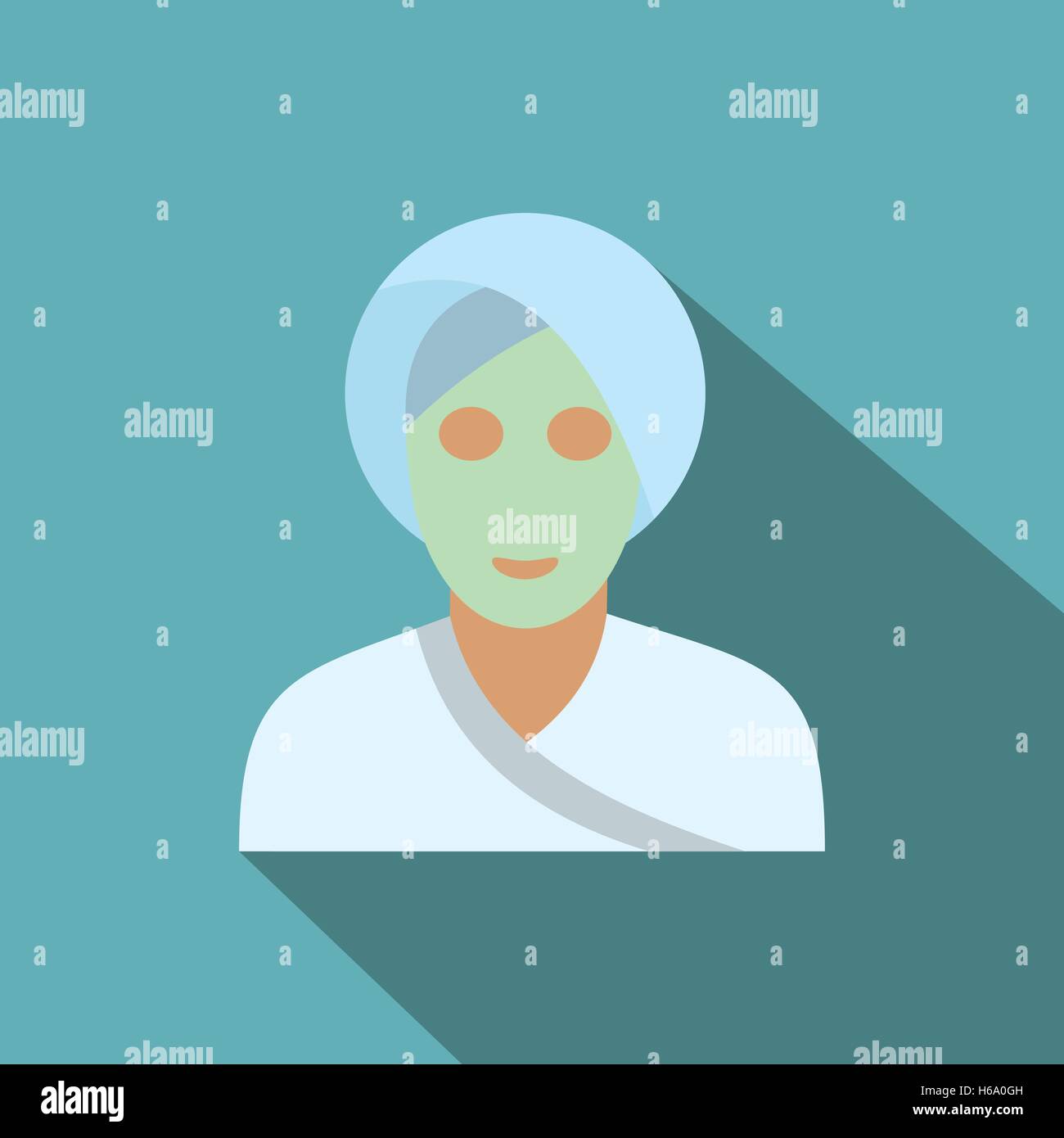Spa facial clay mask flat icon Stock Vector Image & Art - Alamy
