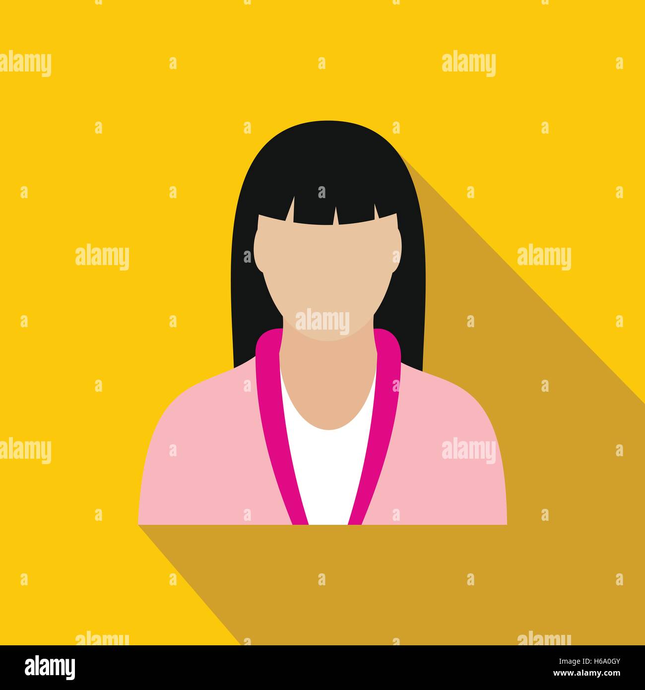 Beautiful asian woman worker Stock Vector Images - Alamy