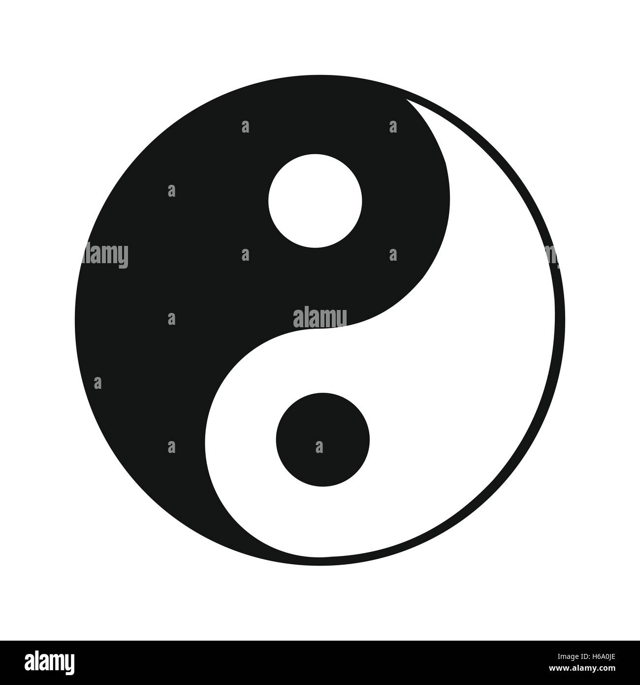 Ying yang black simple icon Stock Vector Image & Art - Alamy