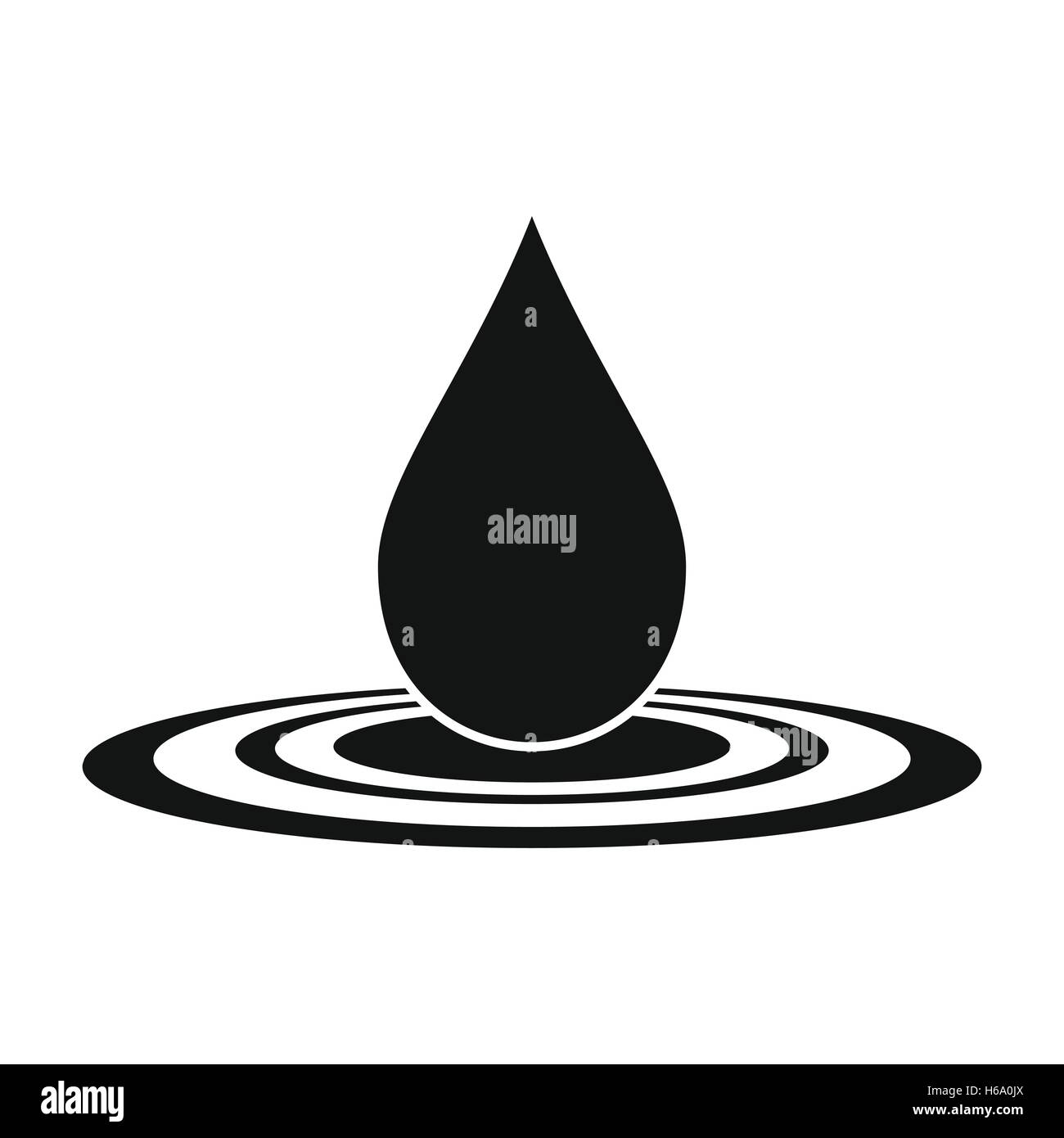 Water drop black simple icon Stock Vector Image & Art - Alamy