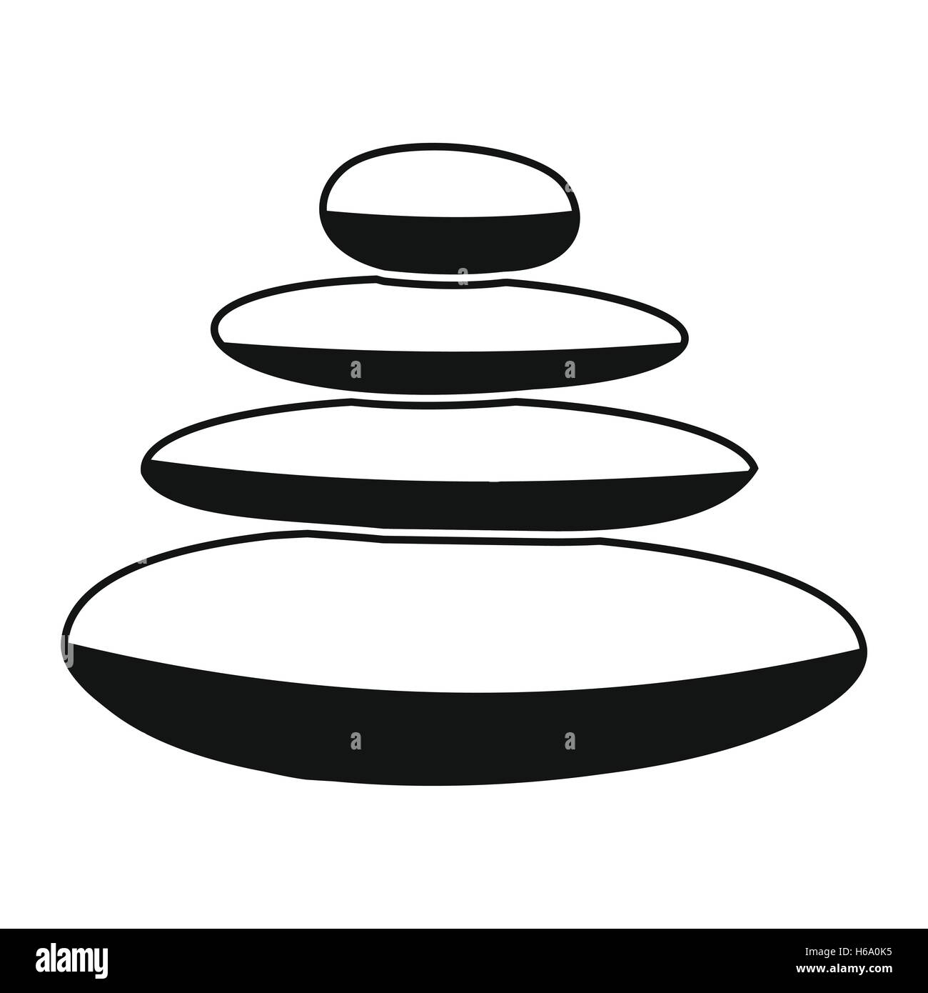 Zen basalt stones black simple icon Stock Vector Image & Art - Alamy