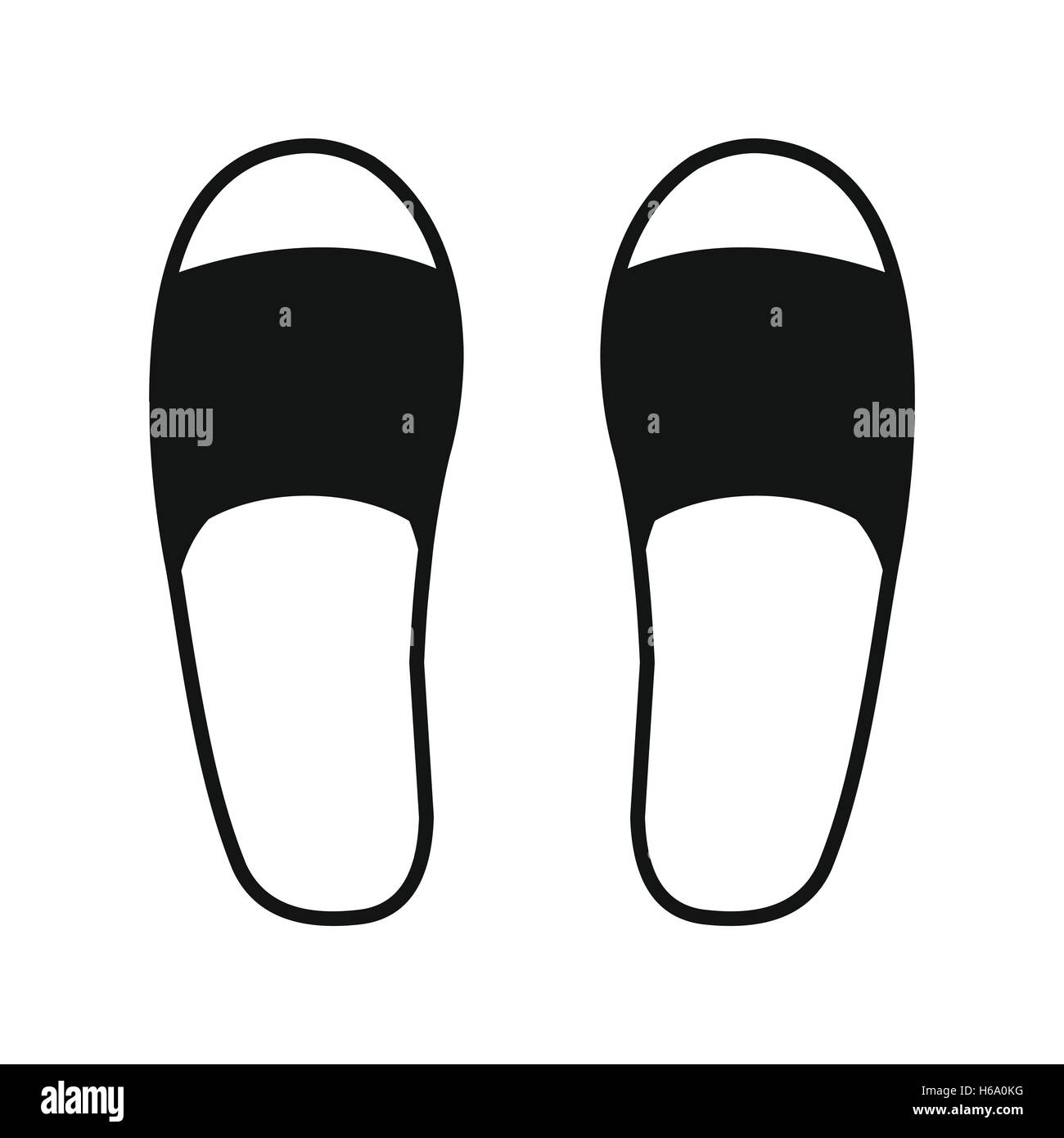 Spa slippers icon Stock Vector Image & Art - Alamy