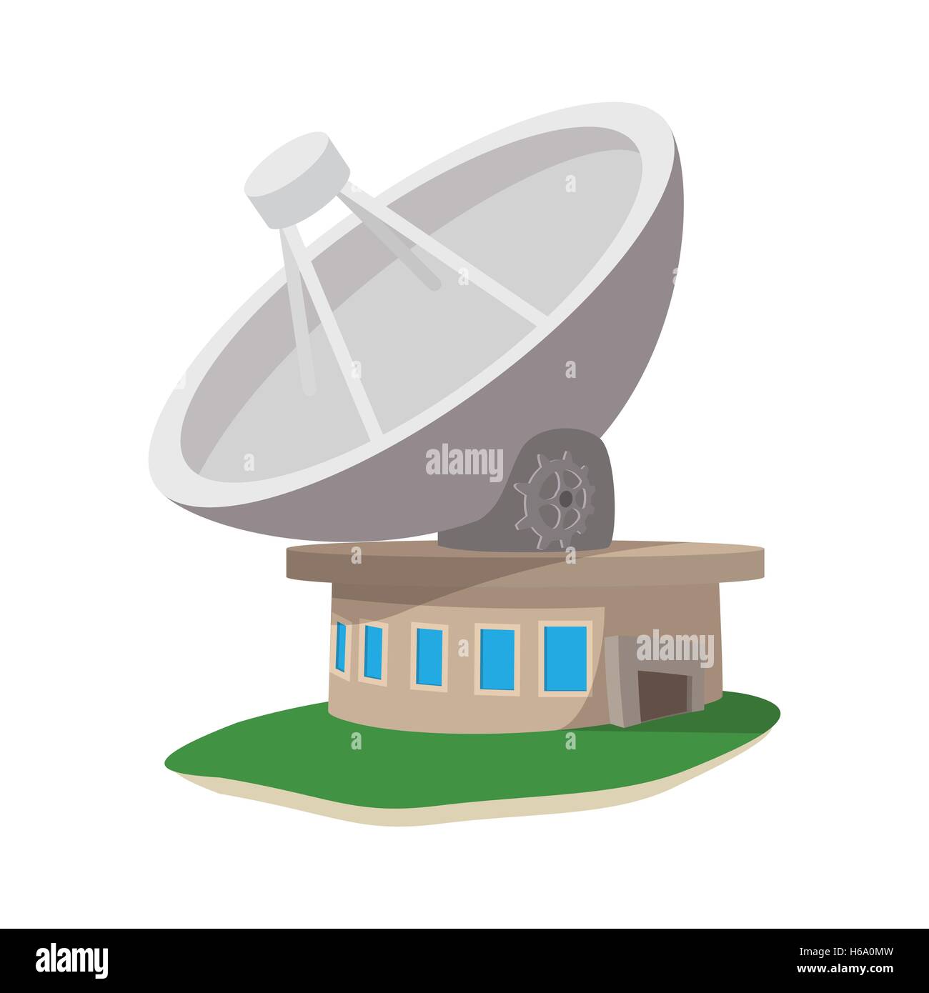 Satellite communication station cartoon icon Stock Vector Image & Art ...