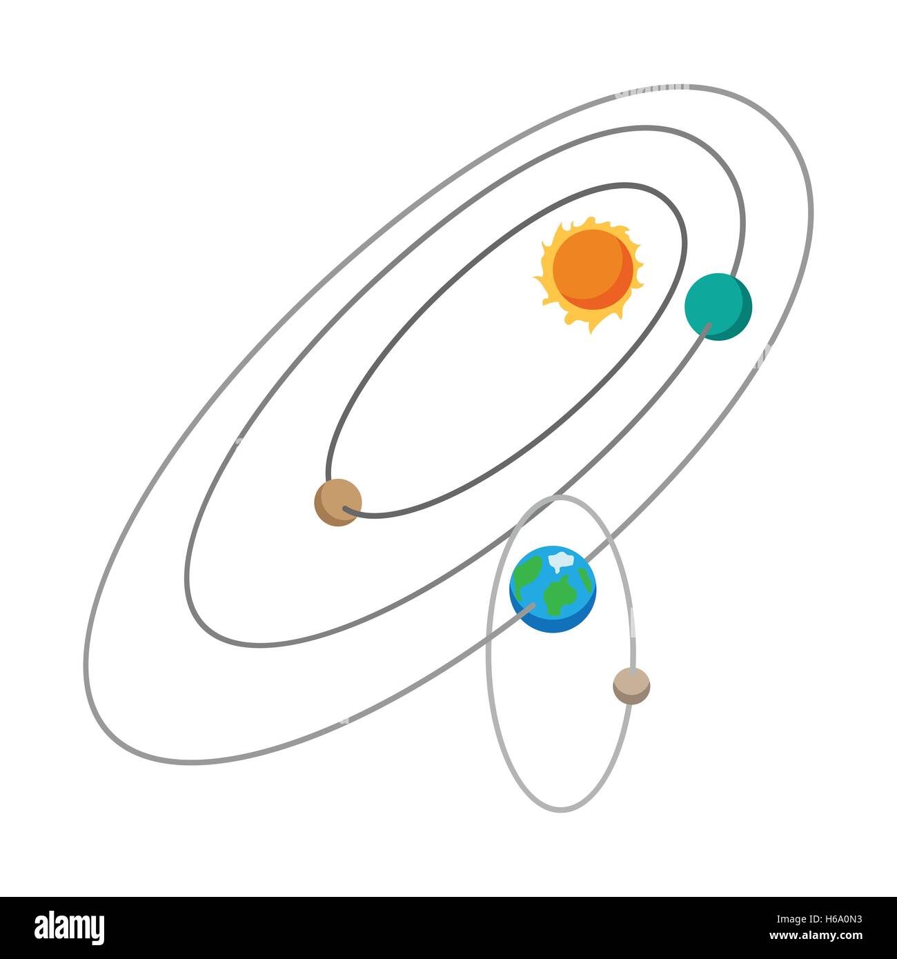 Solar system cartoon icon Stock Vector Image & Art - Alamy