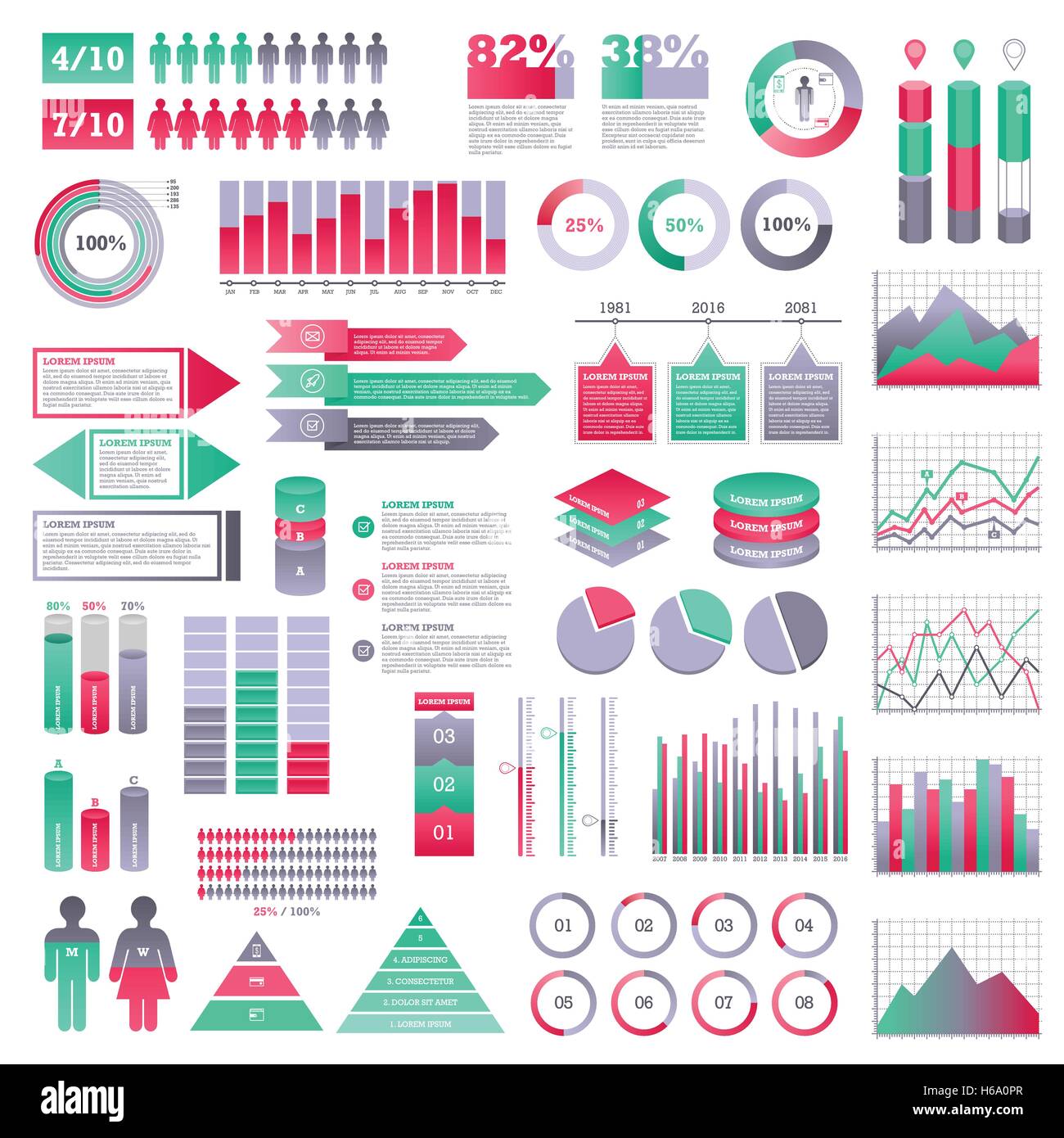 Infographics elements set Stock Vector Image & Art - Alamy