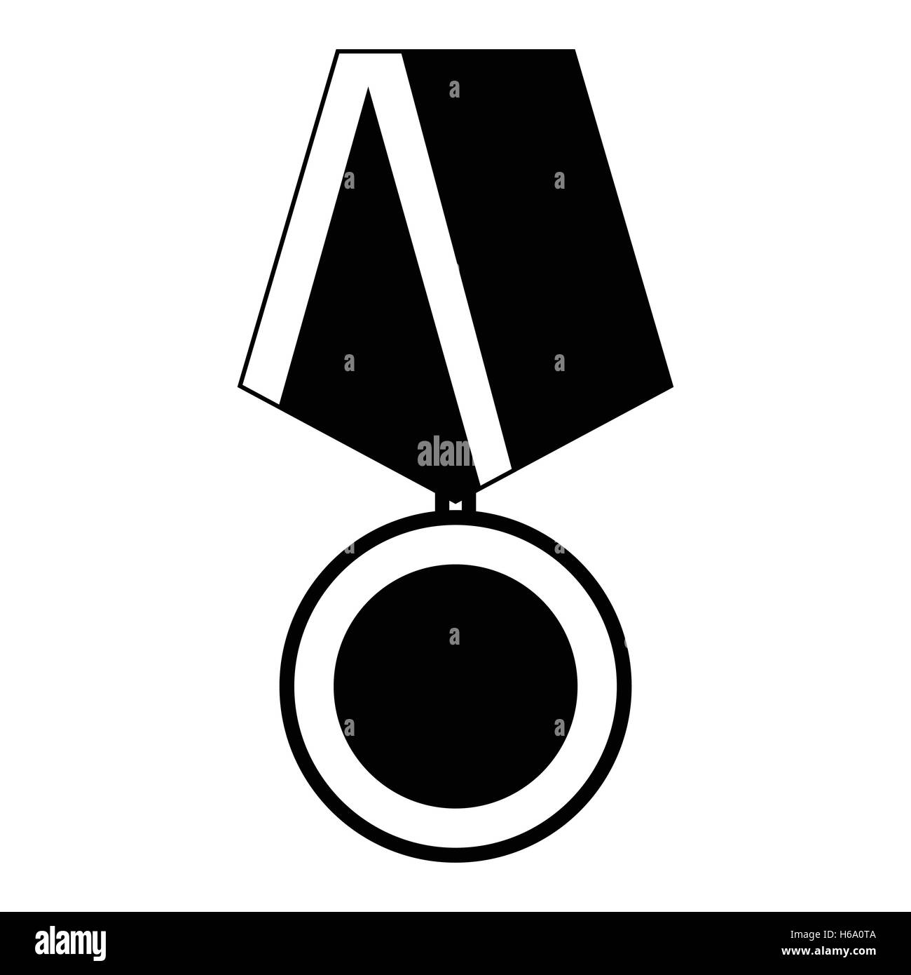 Medal black simple icon Stock Vector Image & Art - Alamy