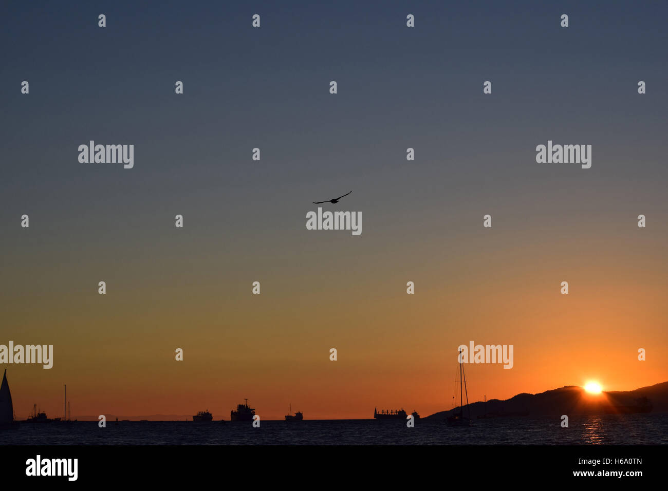 Sunset over English Bay, Vancouver, Canada Stock Photo - Alamy