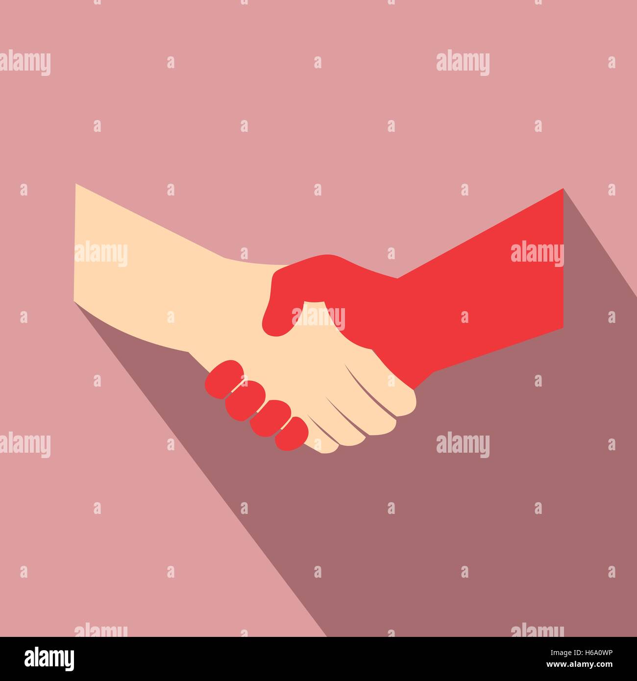 Handshake flat icon Stock Vector Image & Art - Alamy