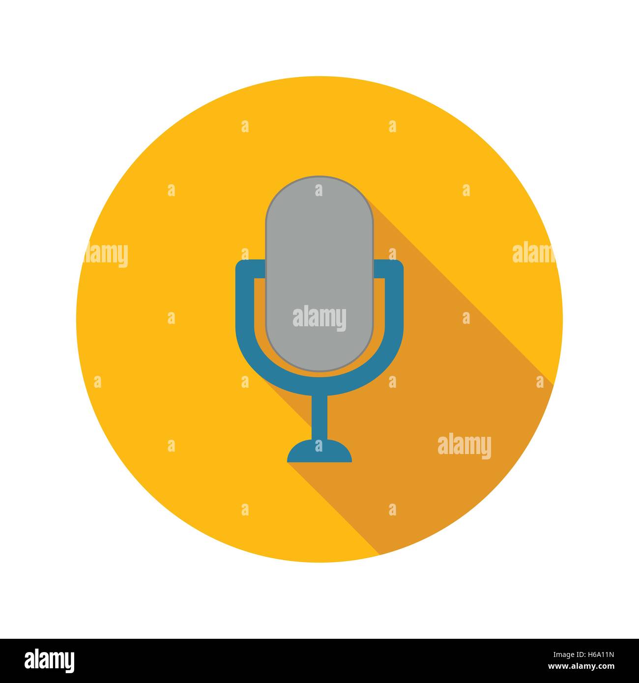 Retro microphone flat icon Stock Vector Image & Art - Alamy