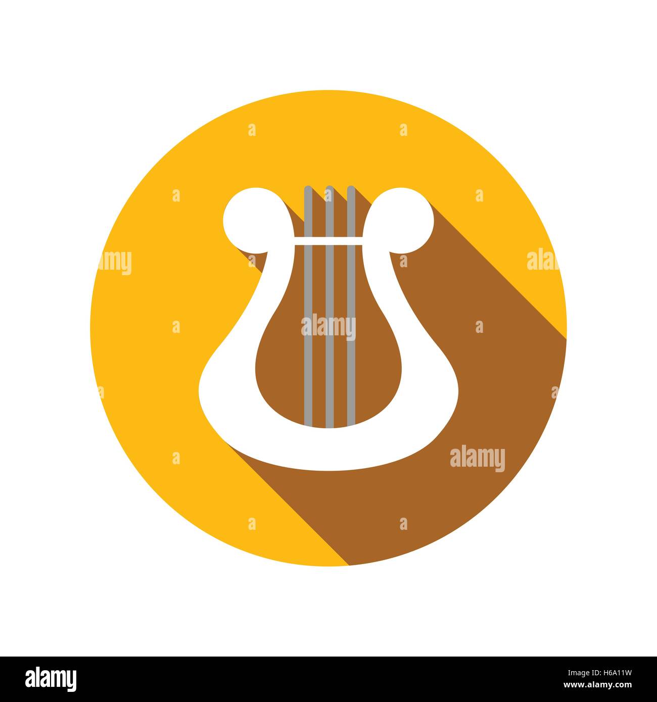 Lyre flat icon Stock Vector Image & Art - Alamy