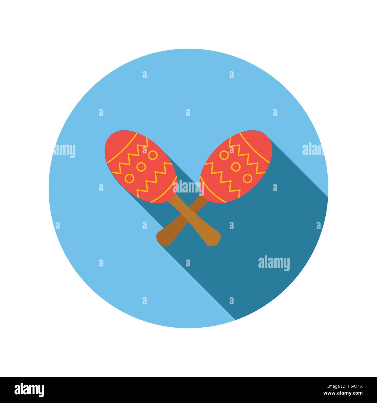 Maracas flat icon Stock Vector Image & Art - Alamy