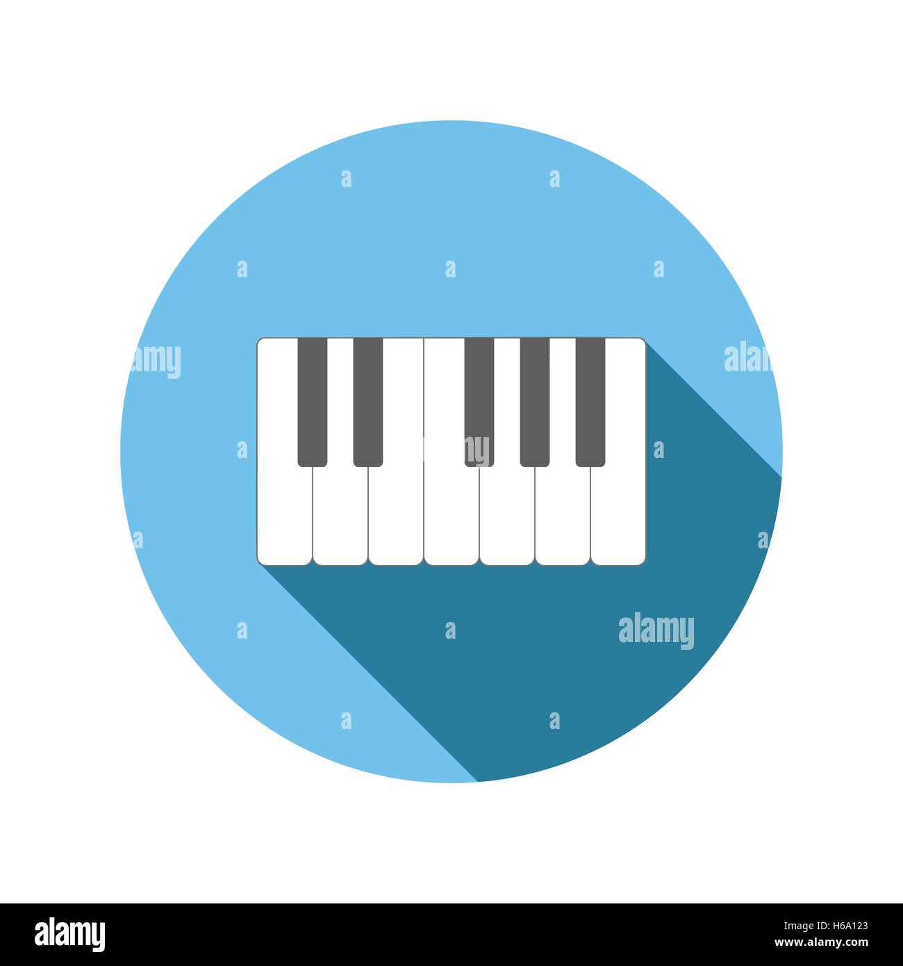 Piano keys flat icon Stock Vector Image & Art - Alamy