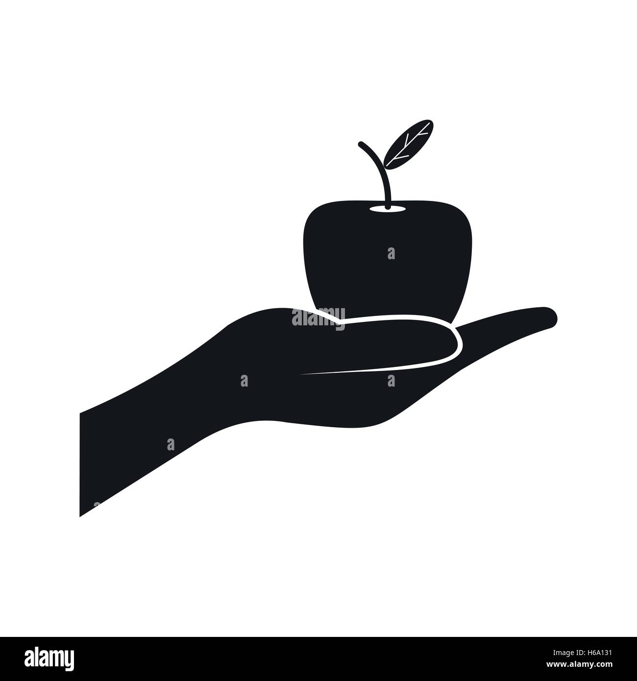 A hand giving apple icon Stock Vector Image & Art - Alamy