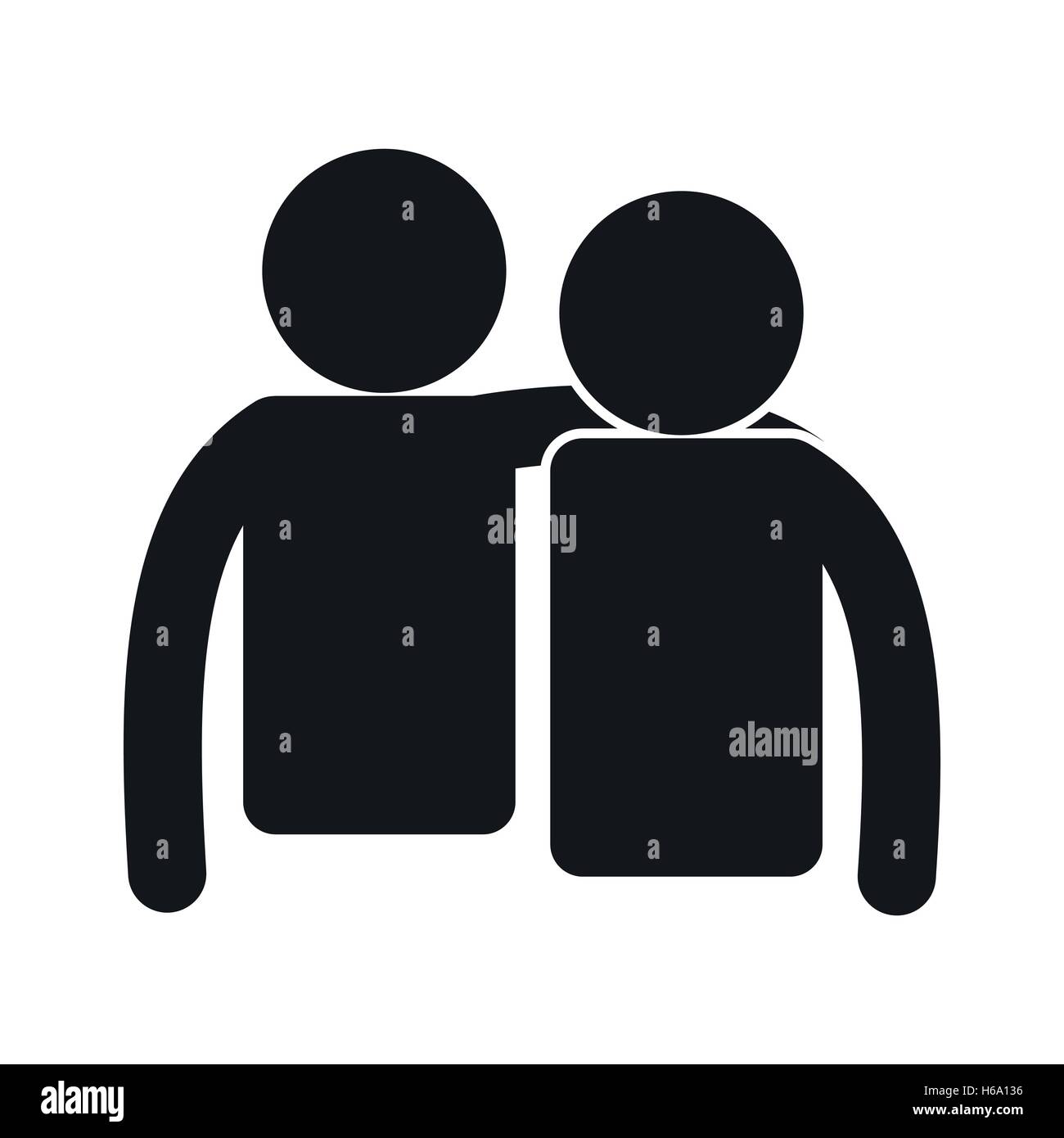 Brotherhood handshake icon simple Stock Vector Images - Alamy