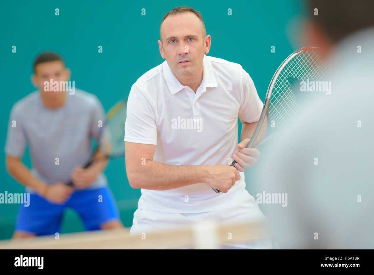 intense tennis game Stock Photo - Alamy