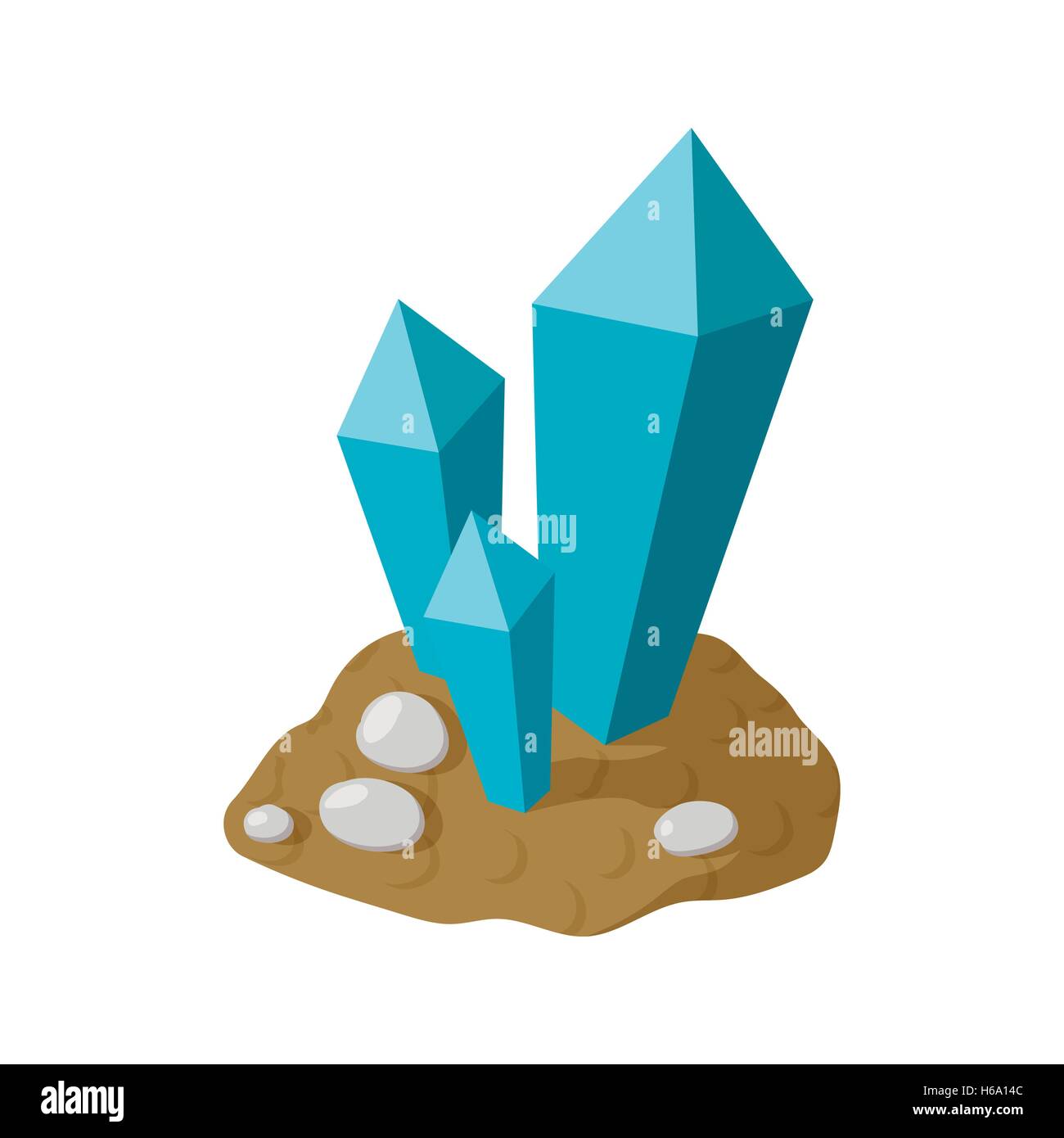 Crystals in earth cartoon icon Stock Vector Image & Art - Alamy