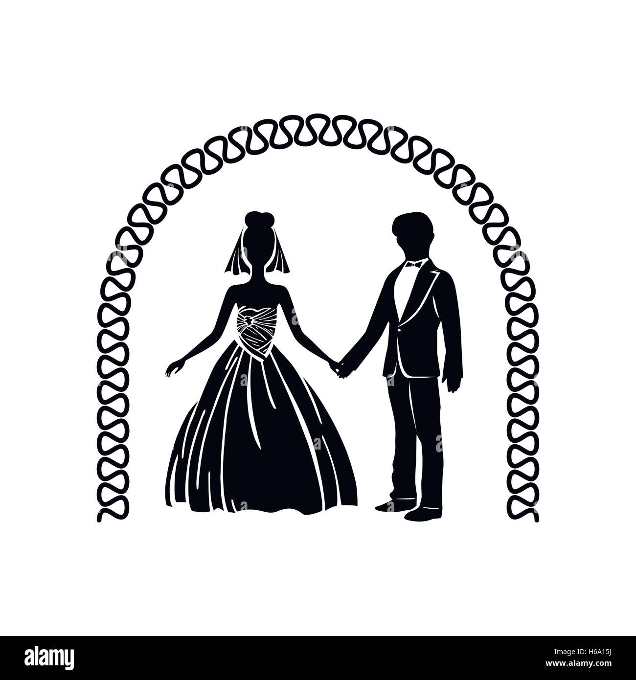 Wedding ceremony arch simple icon Stock Vector Image & Art - Alamy