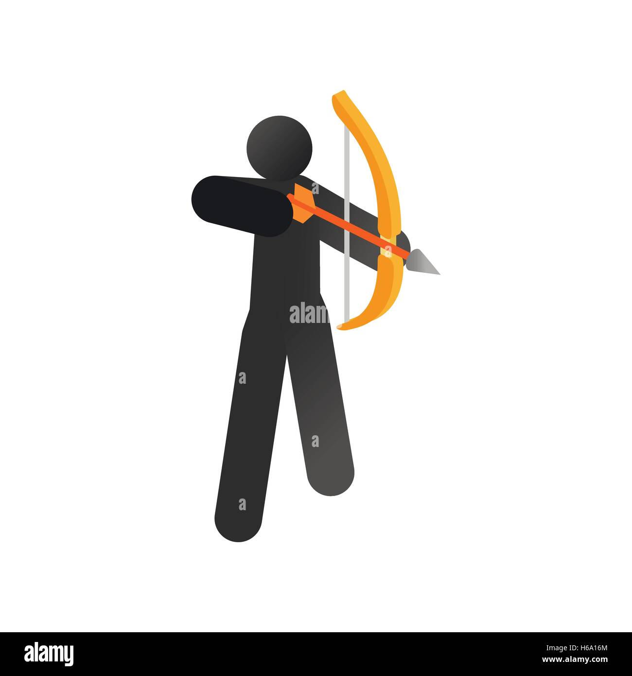 Isometric man target arrow Cut Out Stock Images & Pictures - Alamy