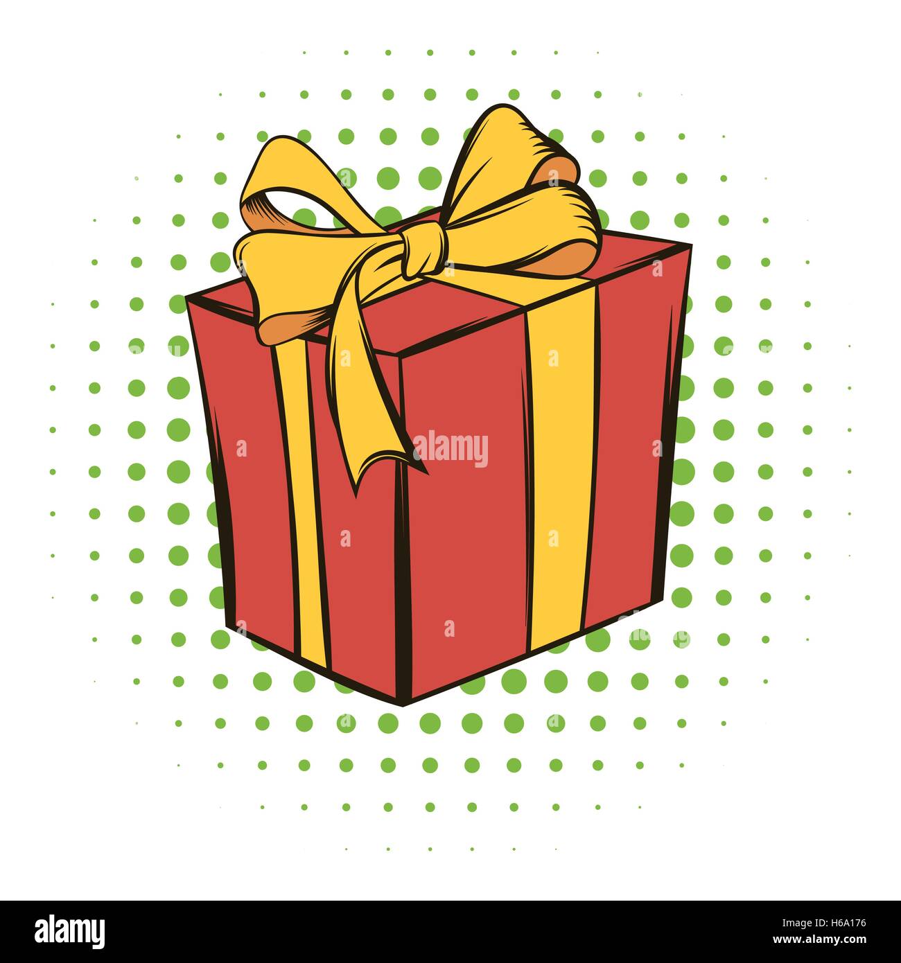 Gift box comics icon Stock Vector Image & Art - Alamy