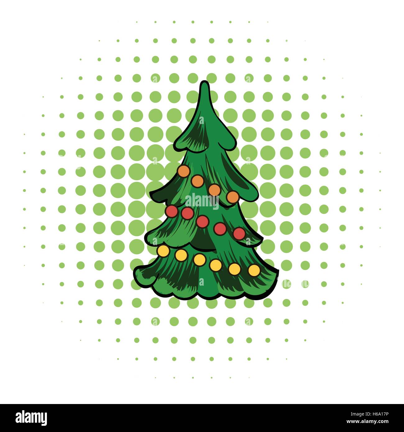 Christmas tree comics icon Stock Vector Image & Art - Alamy