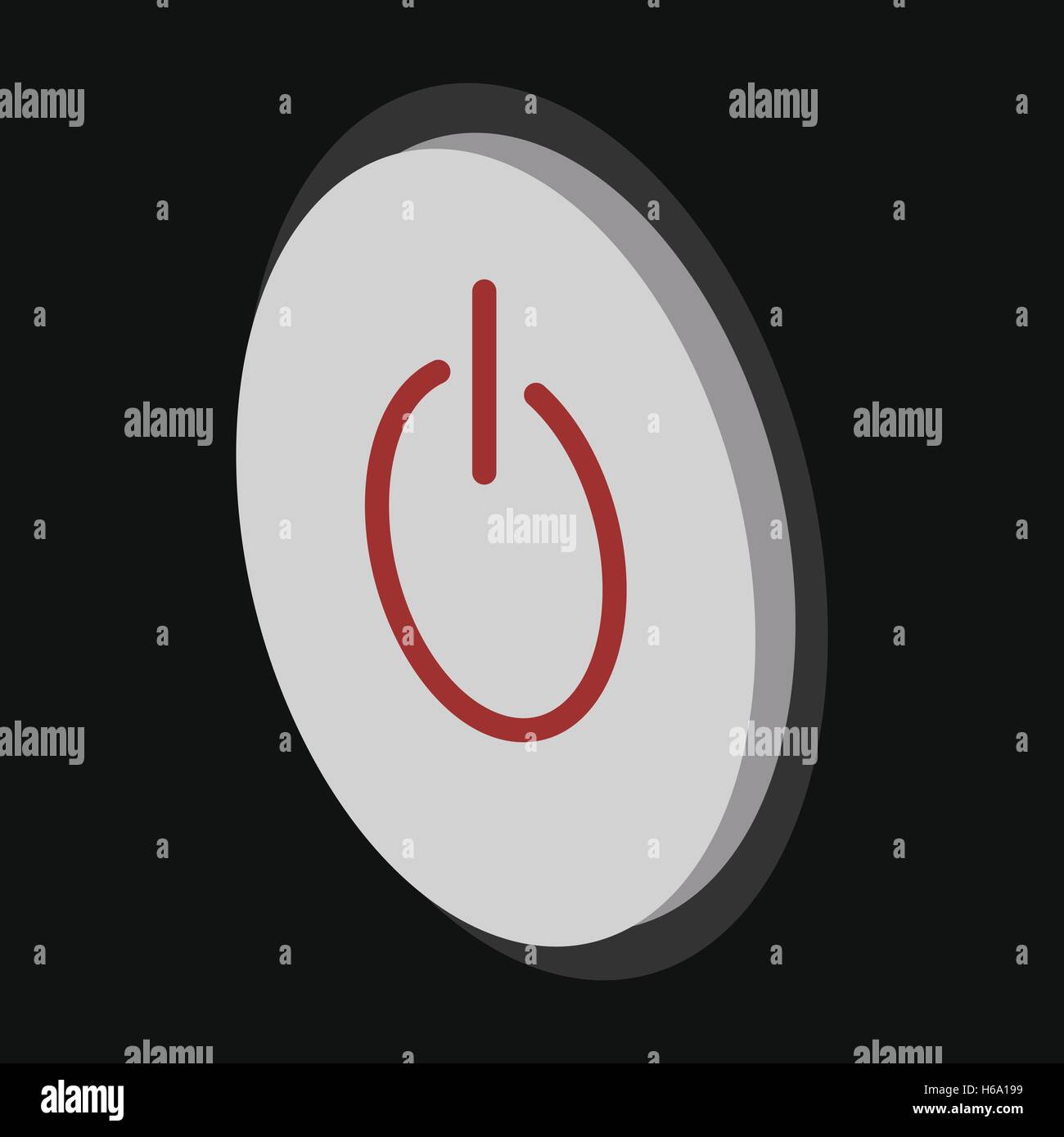 Grey power button cartoon icon Stock Vector Image & Art - Alamy