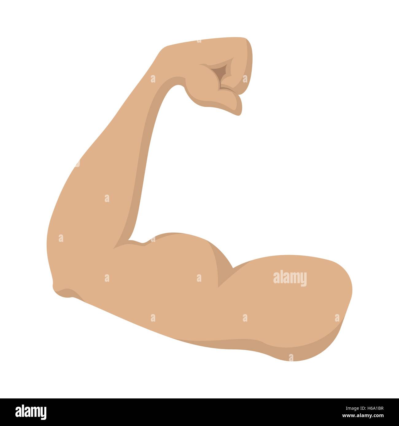 Flexing bicep cartoon Cut Out Stock Images & Pictures - Alamy