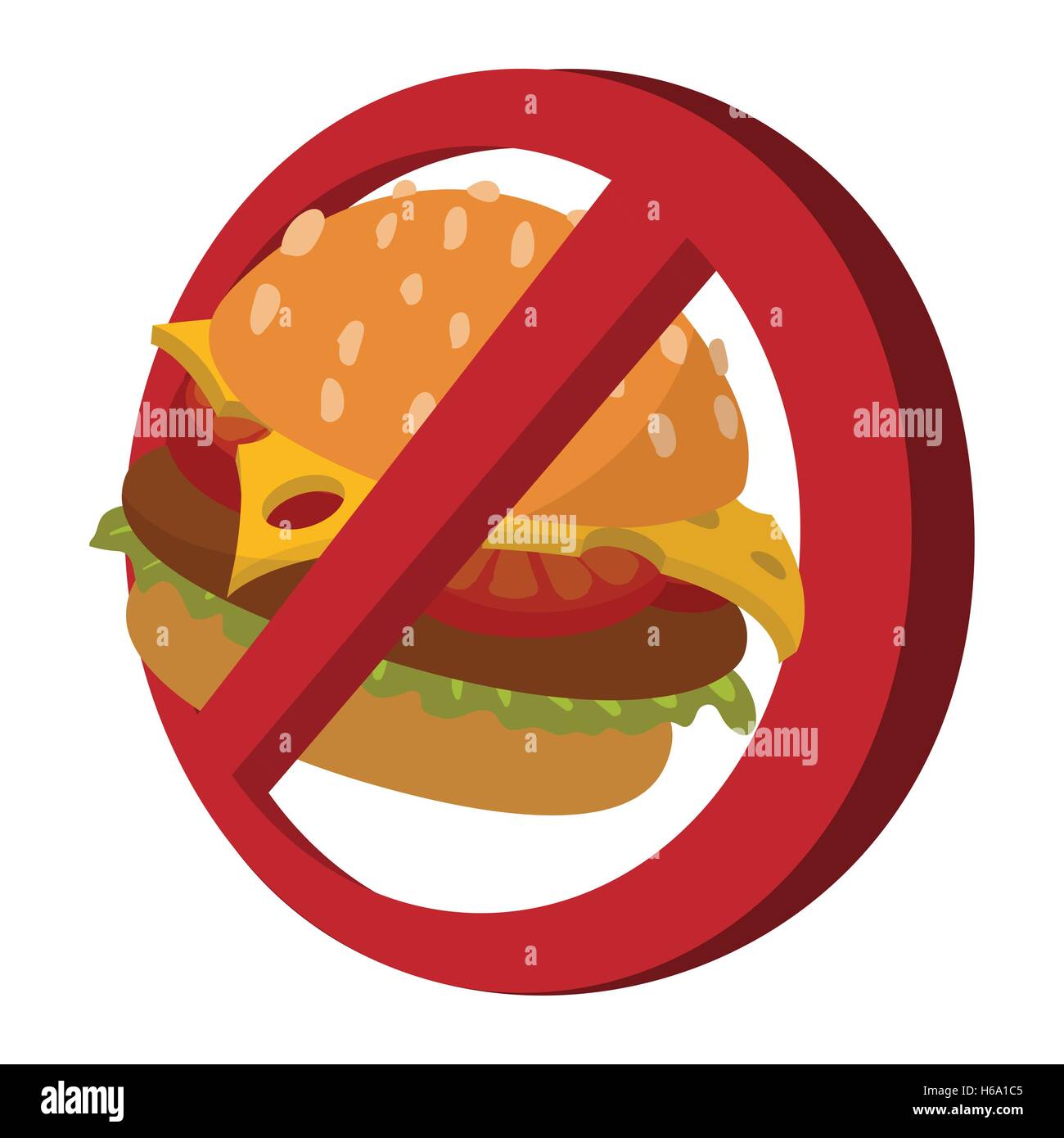 Fast food prohibition Stock Vector Images - Alamy