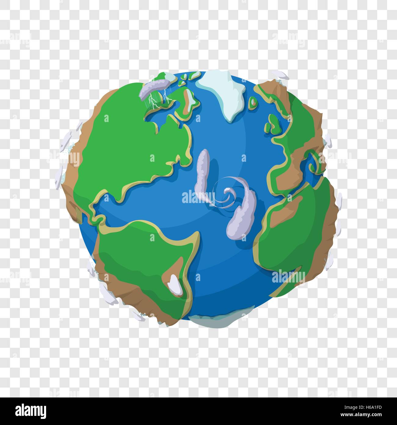 Earth in cartoon style Stock Vector Image & Art - Alamy