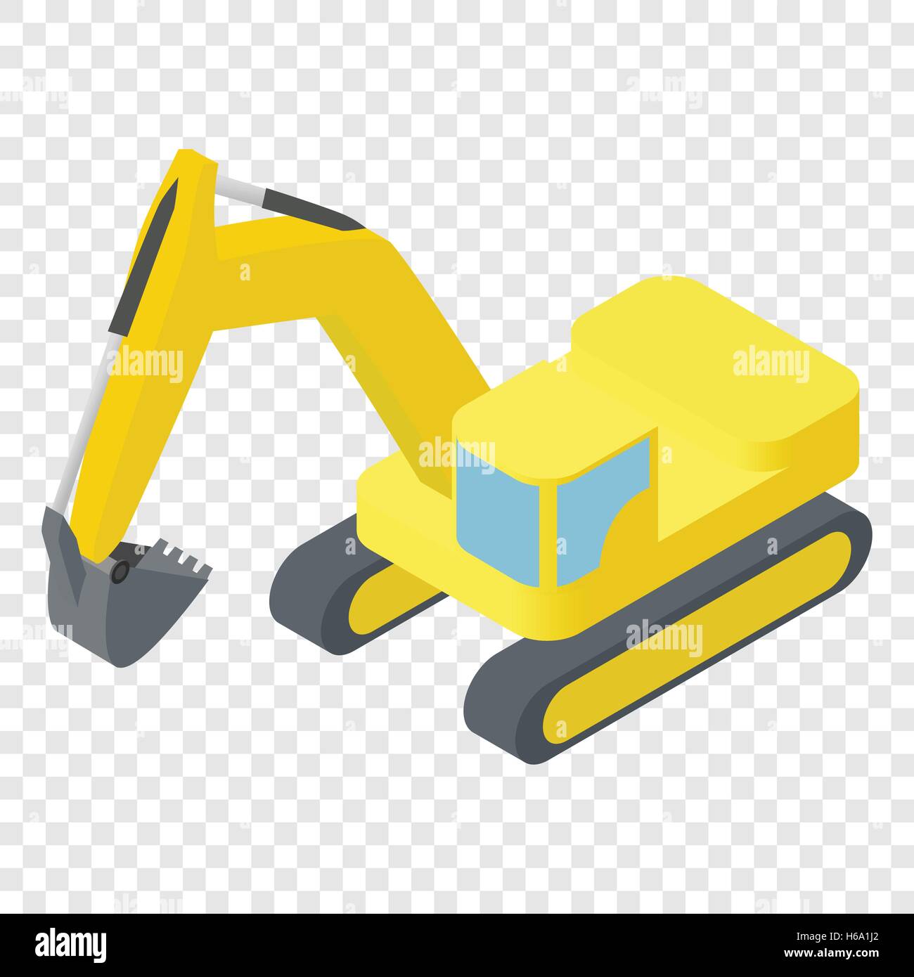 Isometric excavator ison Stock Vector Image & Art - Alamy