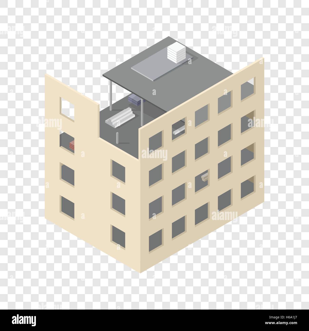 Construction site timber framework Stock Vector Images - Alamy