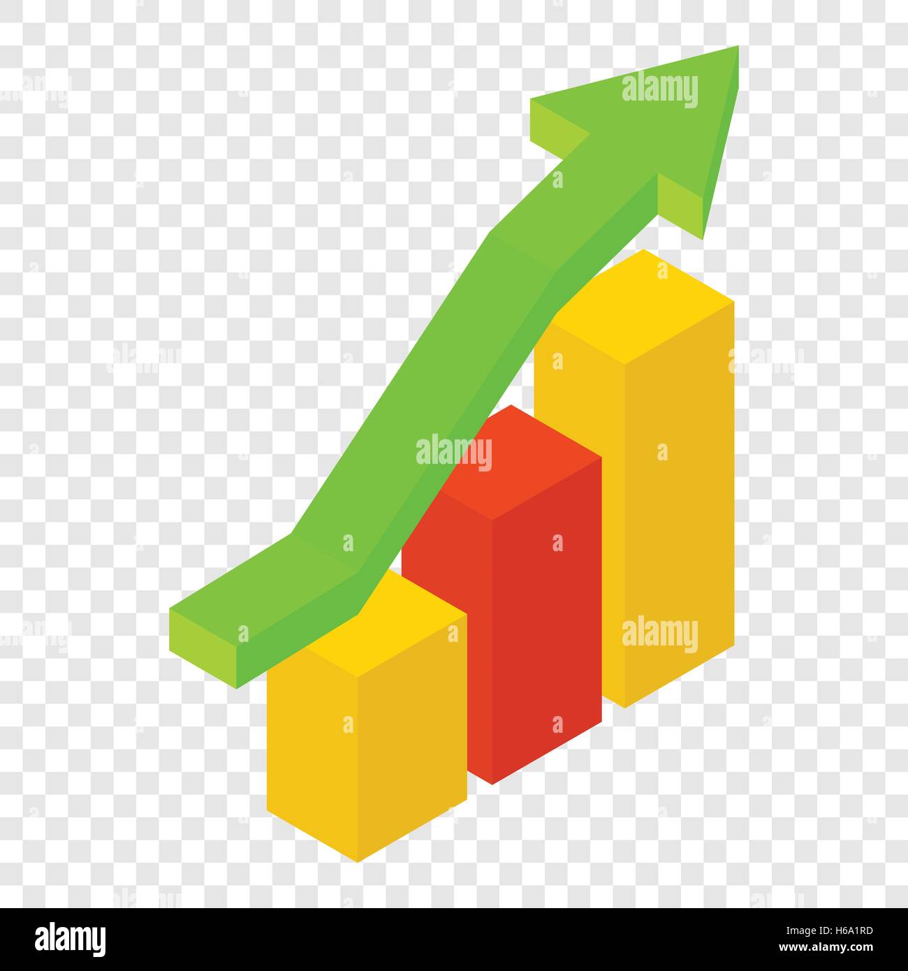 New growth chart isometric 3d icon Stock Vector Image & Art - Alamy