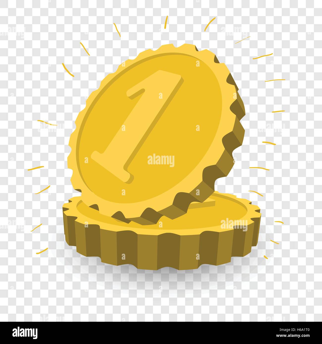 Two golden coins cartoon illustration Stock Vector Image & Art - Alamy