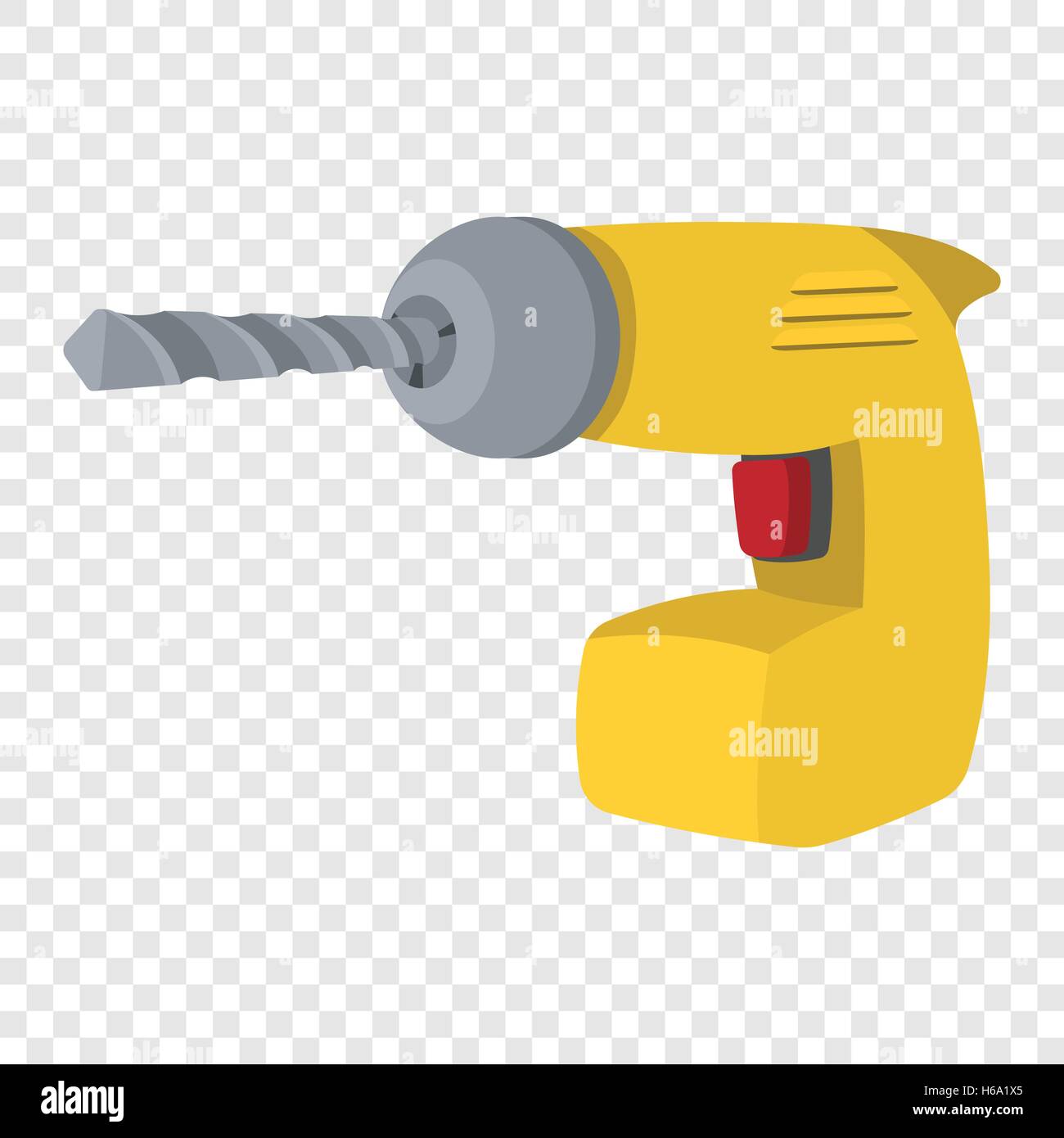 Drill yellow cartoon symbol Stock Vector Image & Art - Alamy