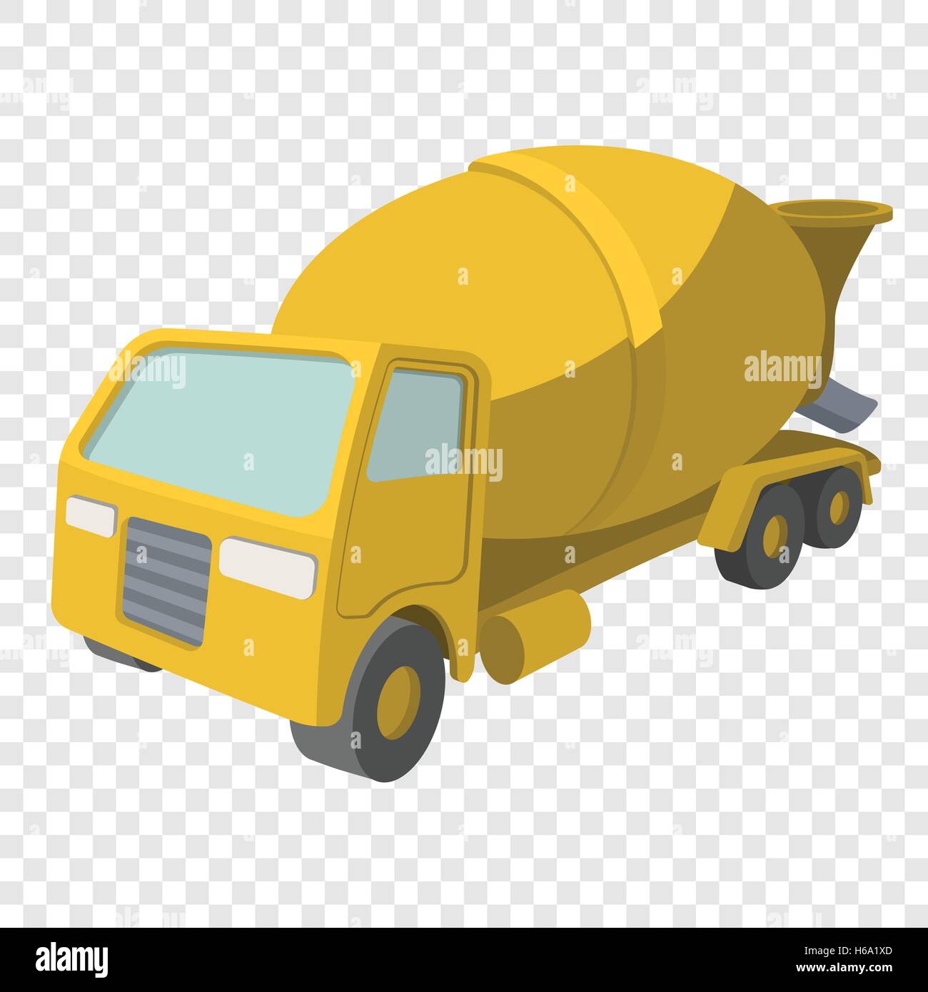 Concrete mixer cartoon yellow symbol Stock Vector Image & Art - Alamy