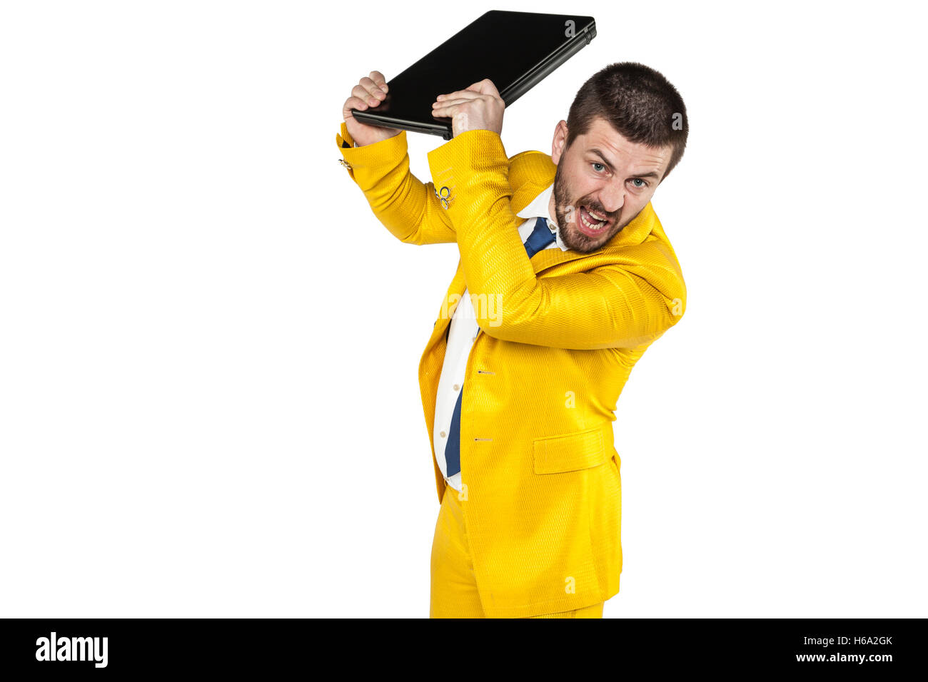 Man destroying computer hi-res stock photography and images - Alamy