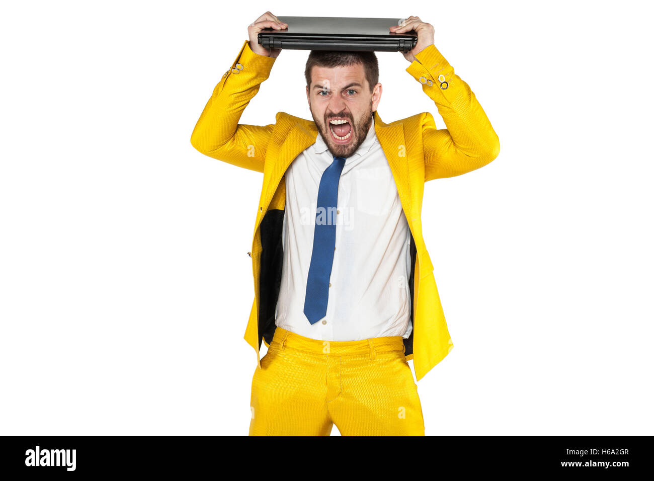 Man Destroying Computer High Resolution Stock Photography and Images ...