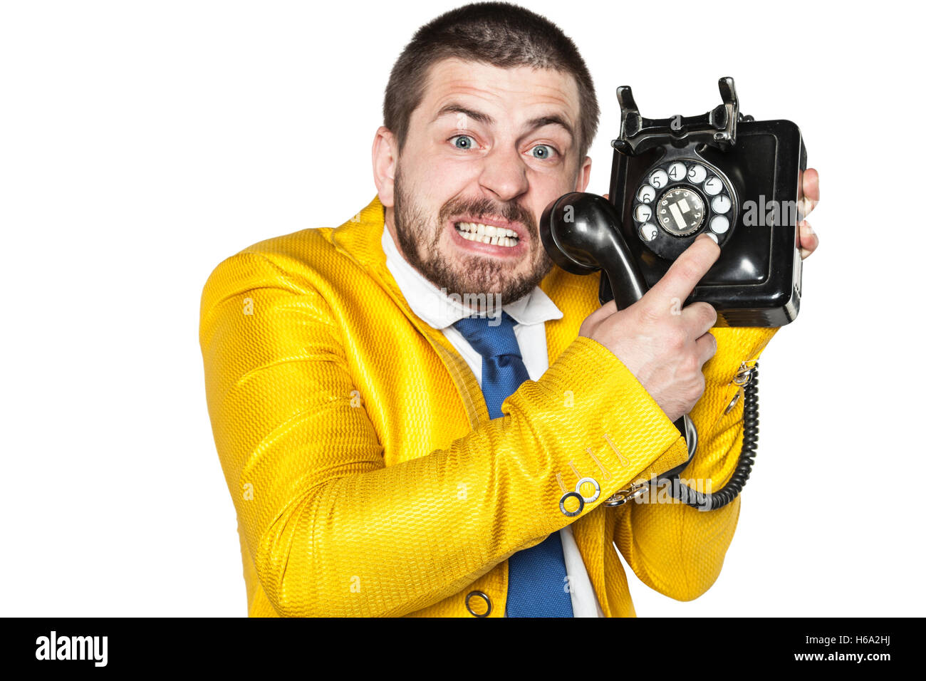 Angry telephone operator hi-res stock photography and images - Alamy