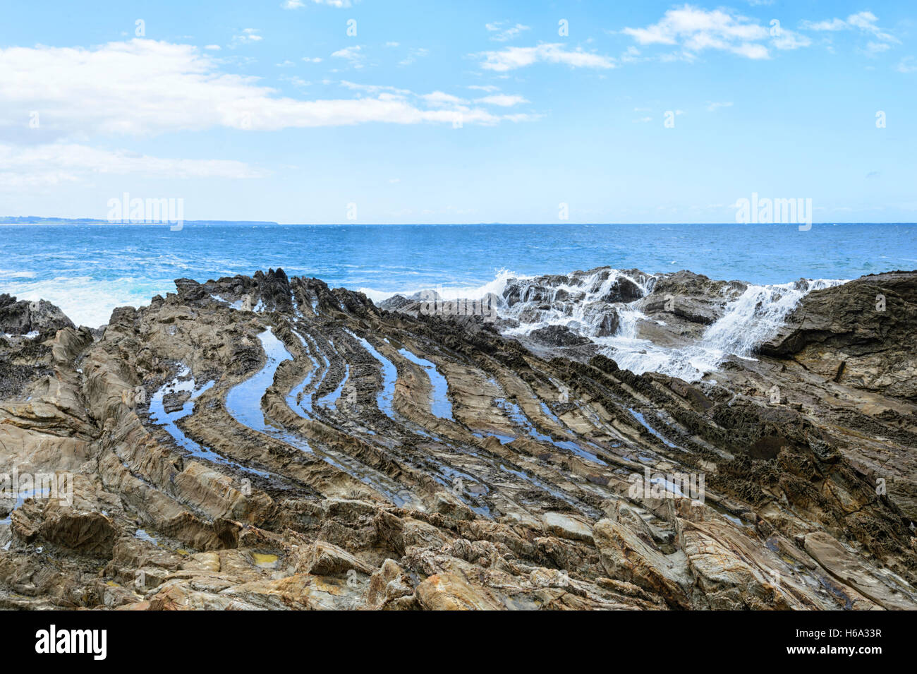 Rock formations at Point Dickinson, Bermagui, Sapphire Coast, South ...