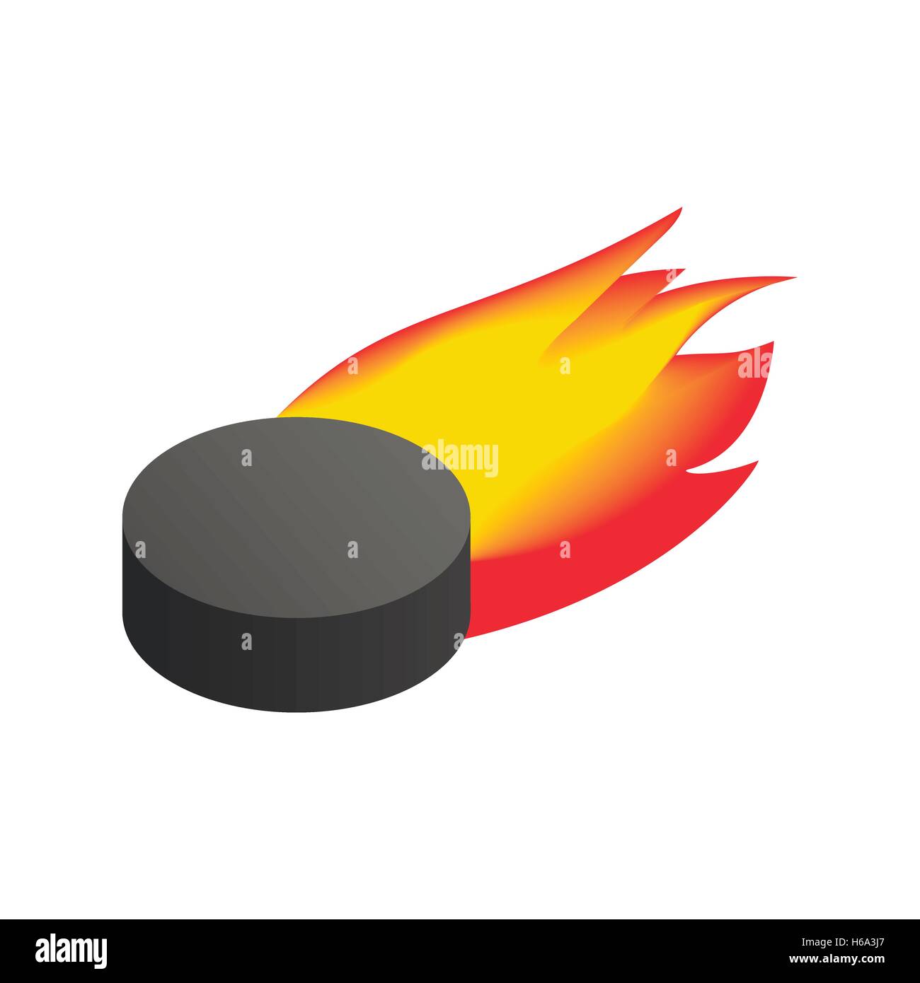 Hockey Puck On Fire