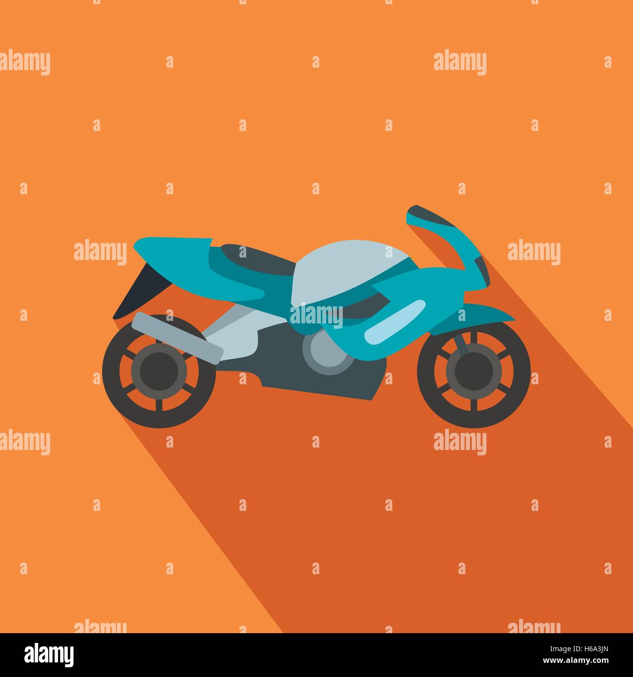 Motorcycle blue flat icon Stock Vector Image & Art - Alamy