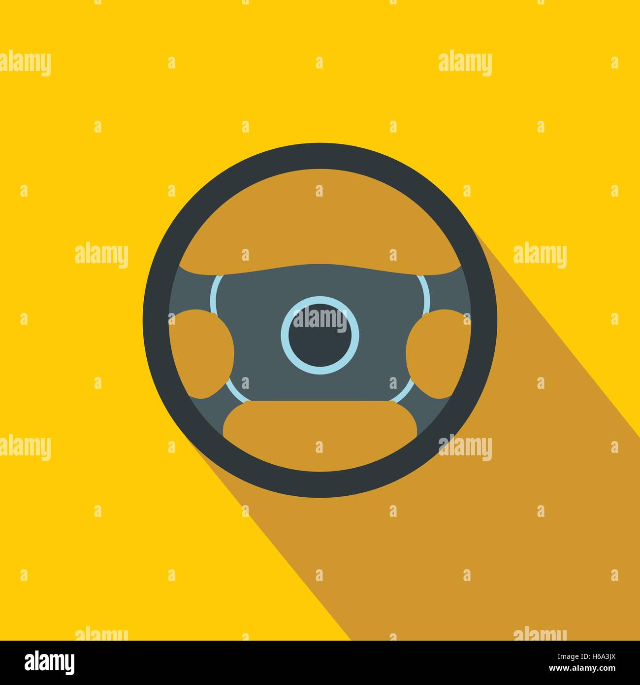 Steering wheel flat color Stock Vector Images - Alamy