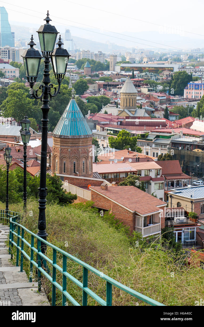 Beautiful panoramic view of Tbilisi in Georgia Stock Photo - Alamy